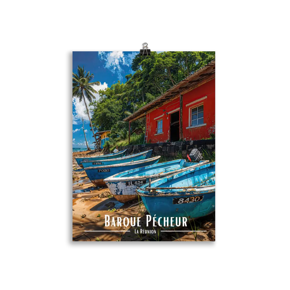 Affiche de La Réunion 'Barque Pêcheur' | Leroy Merlin