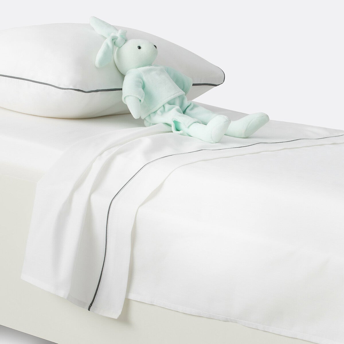 Drap Plat bébé, uni, en coton - Blanc - 120 x 180 cm | Leroy Merlin