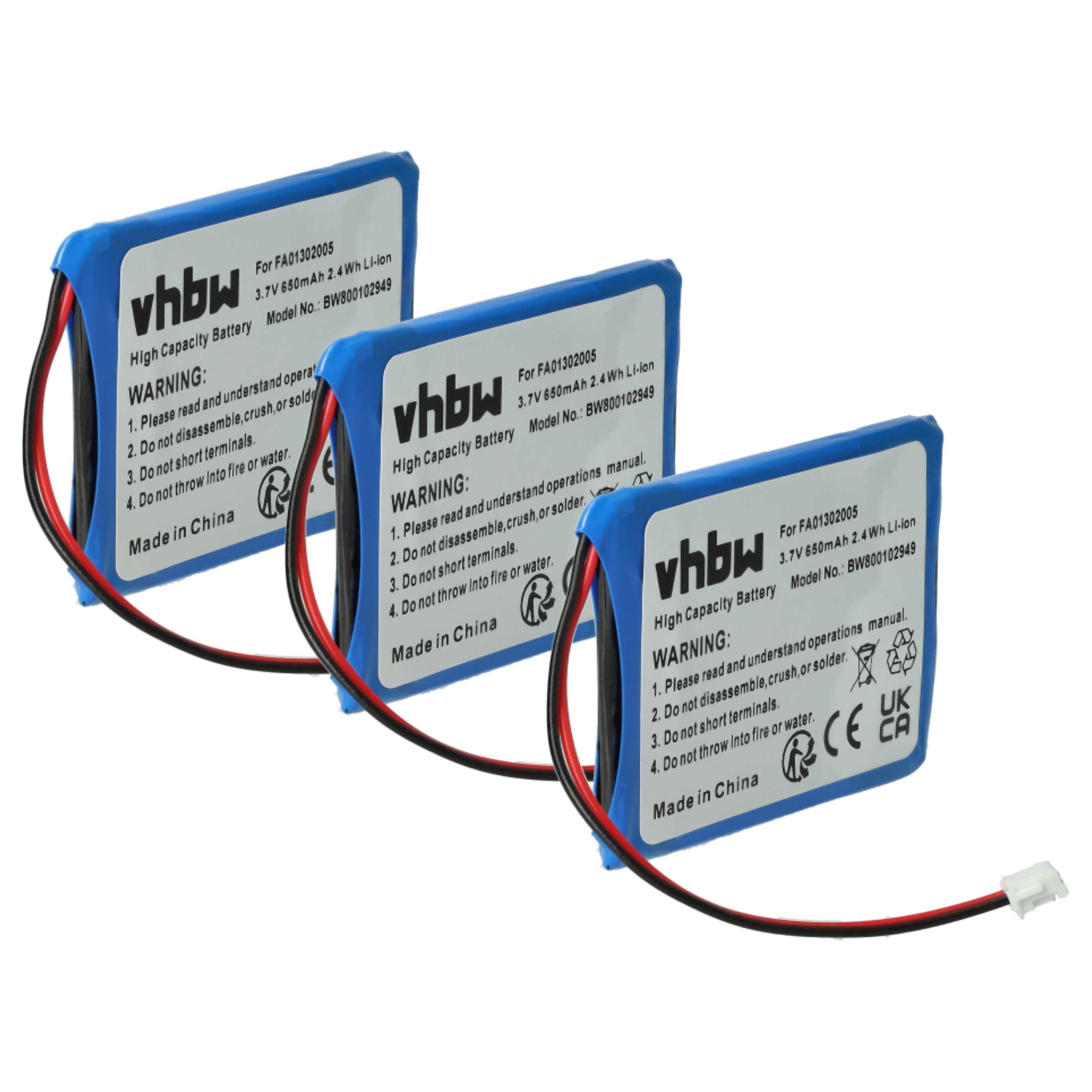 Vhbw 3x Batteries compatible avec Avaya DH6 téléphone fixe sans fil ...