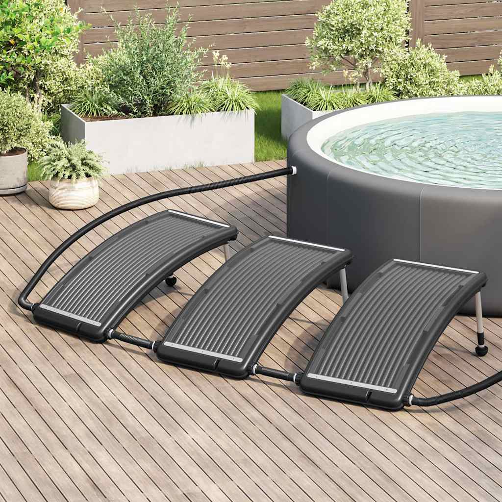 Maison Exclusive - Paneles calefactores solares de piscina curvos 3 uds ...