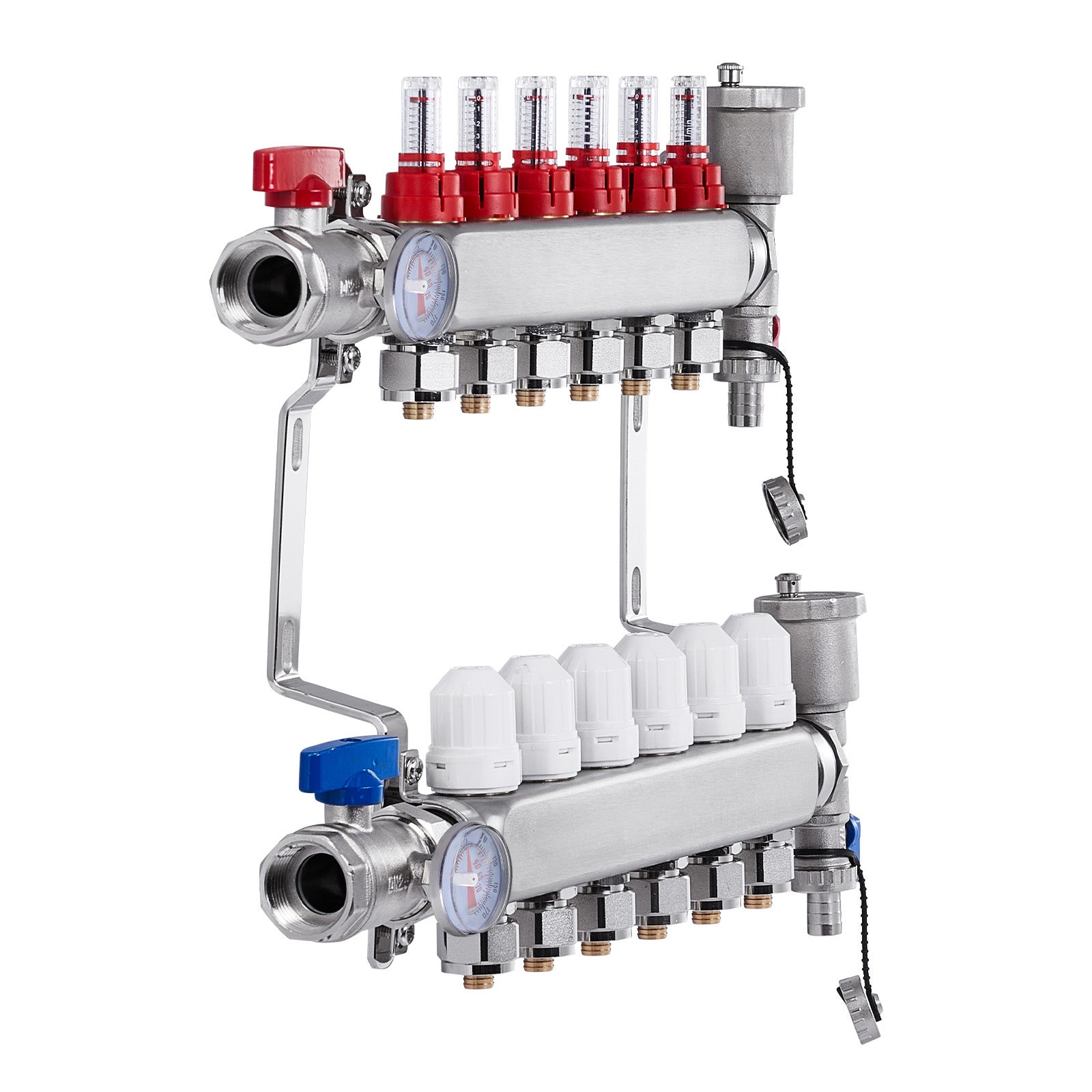 Collecteur de chauffage radiant à 6 branches, collecteur de tubes PEX 1 ...