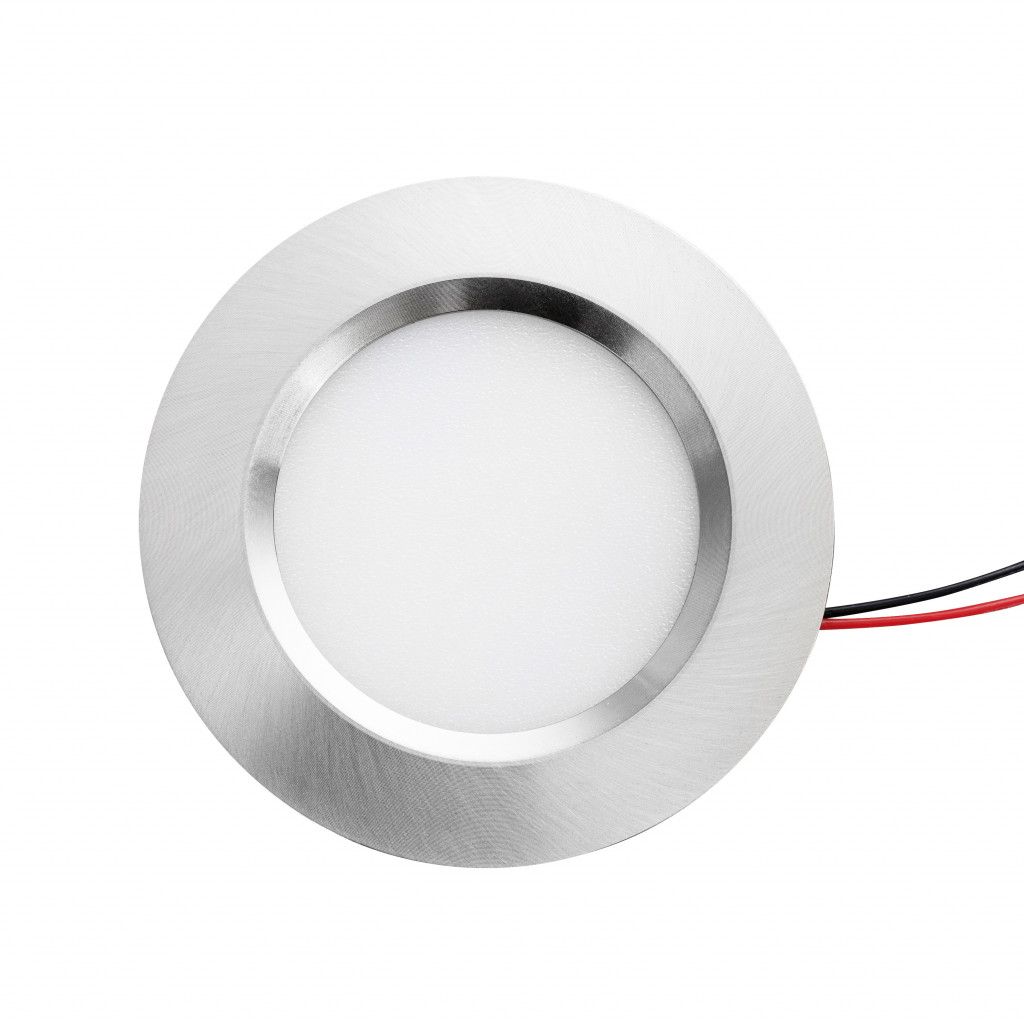 Spot Led Encastrable Aluminium Brossé 55mm Compact 3w Dc12v Équivalent