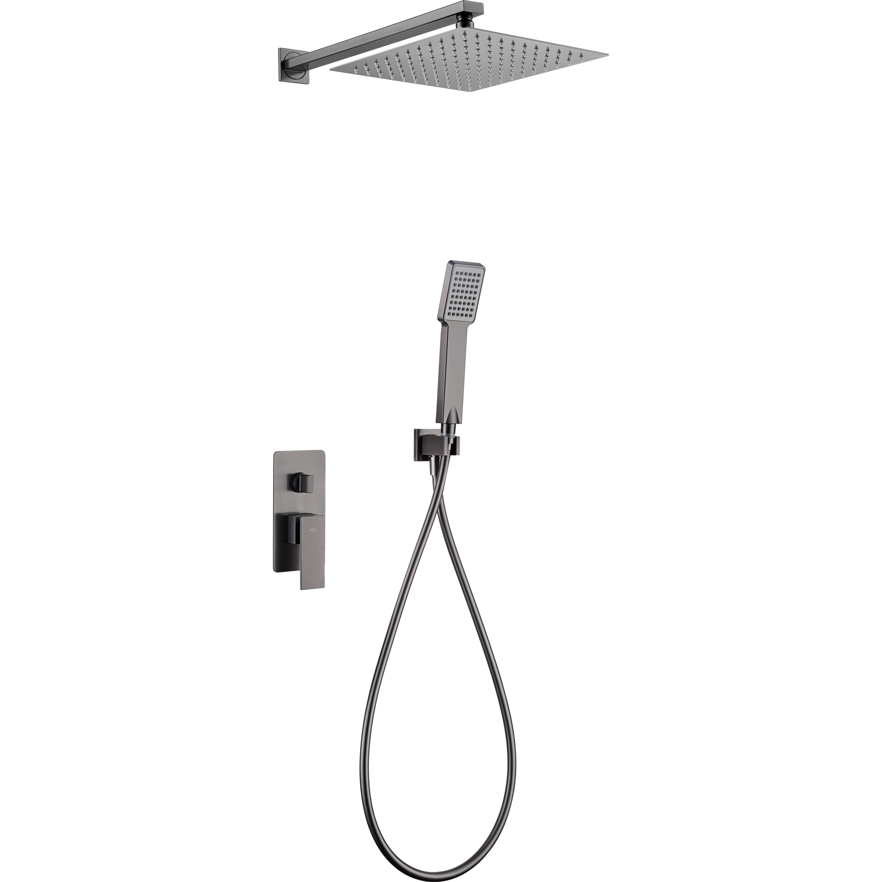 Ensemble de Douche Encastrée avec Mitigeur | Modèle PISA | Couleur Noir ...