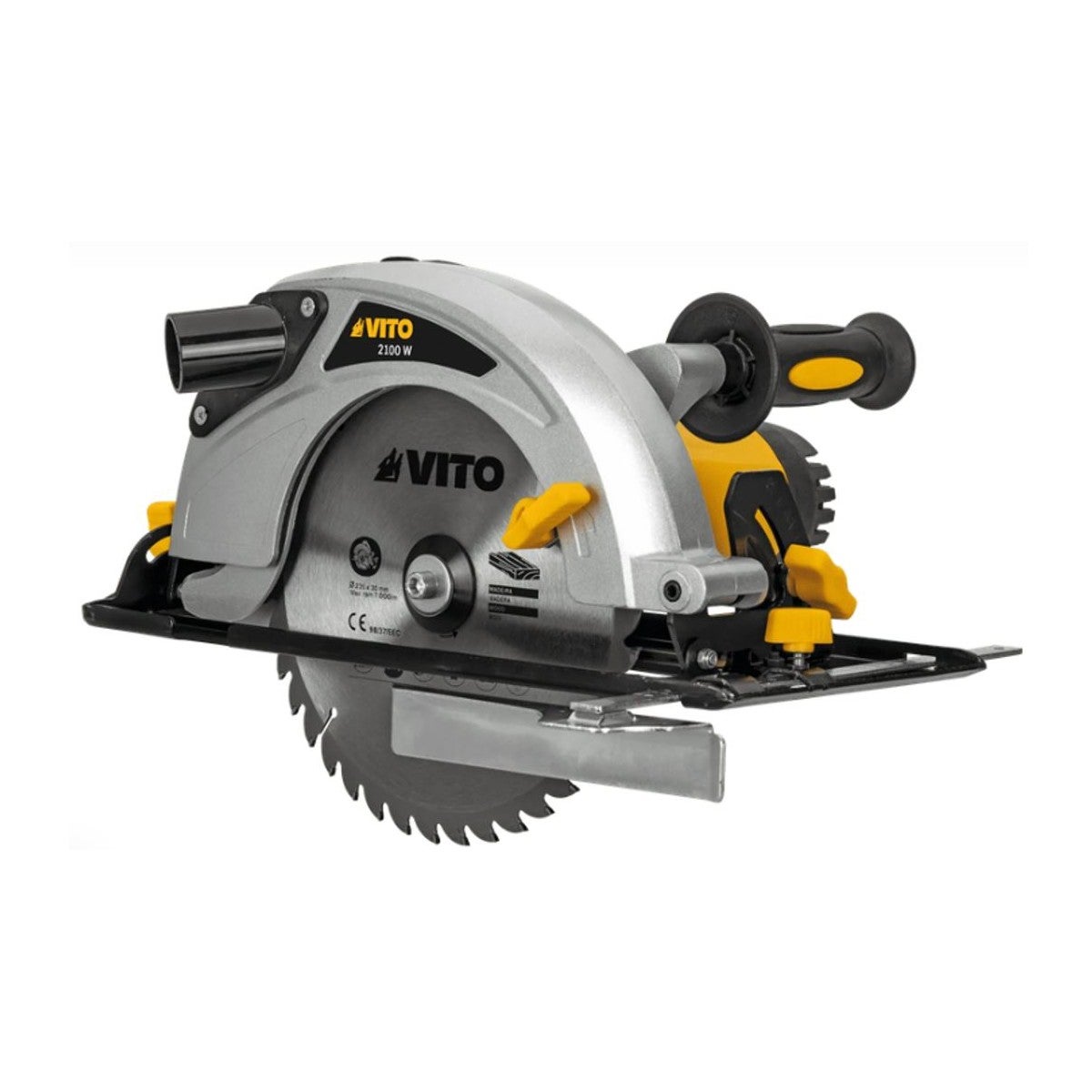 Scie circulaire 2100W- Disque 235 mm - corps aluminium - découpe 45 ...