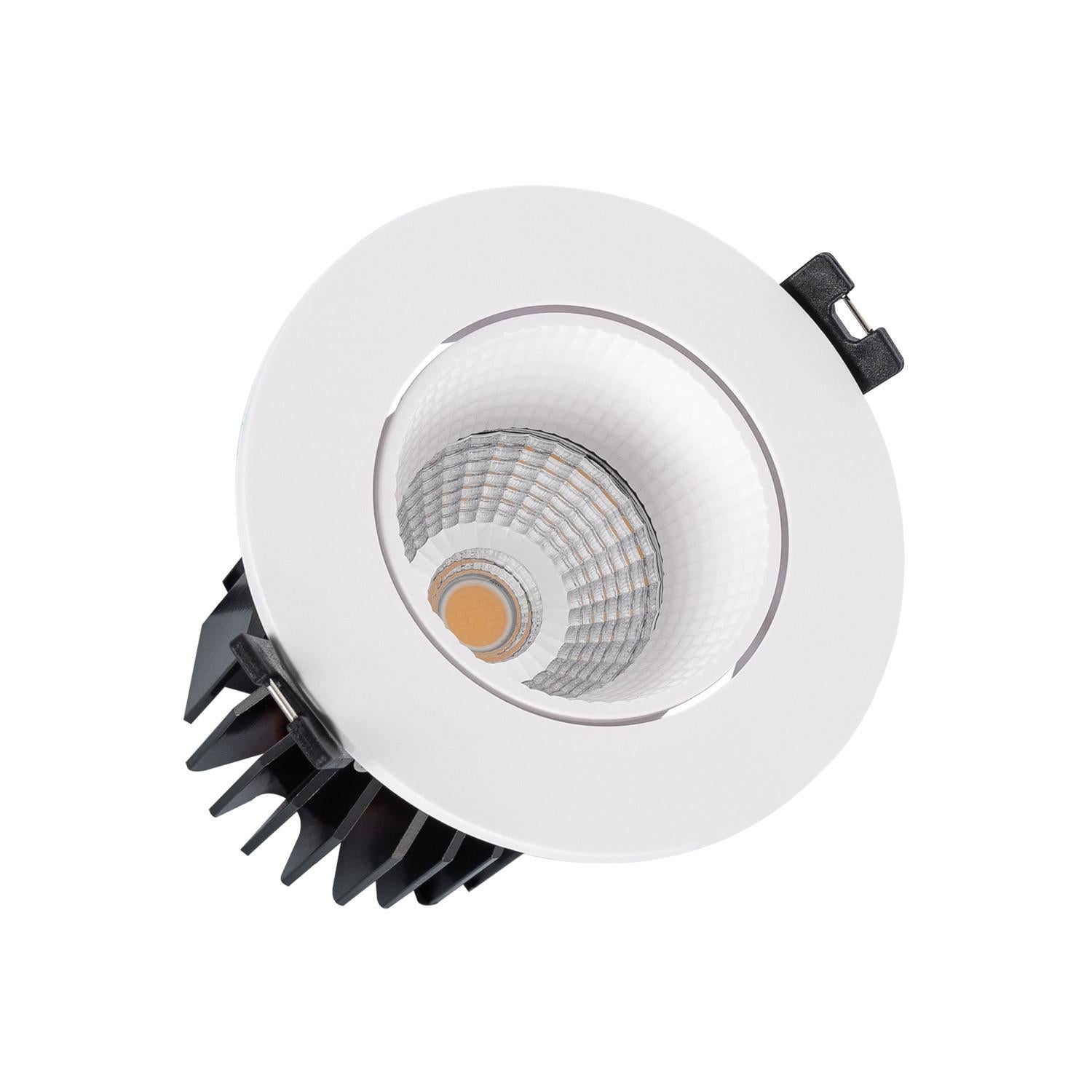 Spot Downlight LED Rond 15W LIFUD Coupe Ø 75 mm 4000K Noir Blanc neutre ...