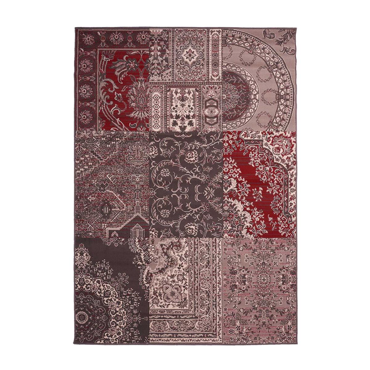 Tapis salon 120x170 tissé gris rectangle motif baroque LYN1 NYBRO ...