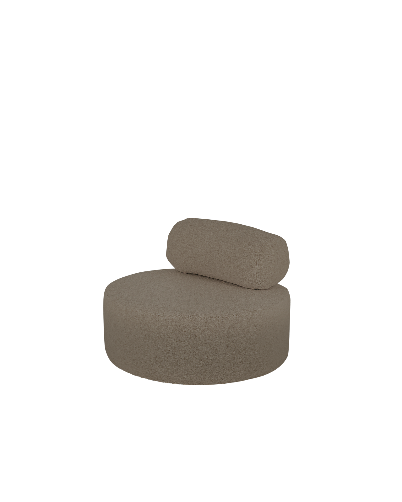 Sillón de buclé redonda color marron 105x50cm | Leroy Merlin