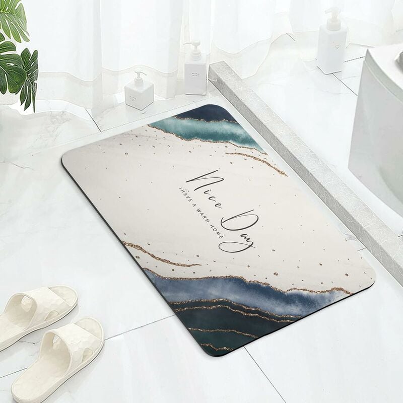 Tapis de Bain Antidérapant, Tapis de Sol Absorbant 40 x 60 cm Tapis de ...