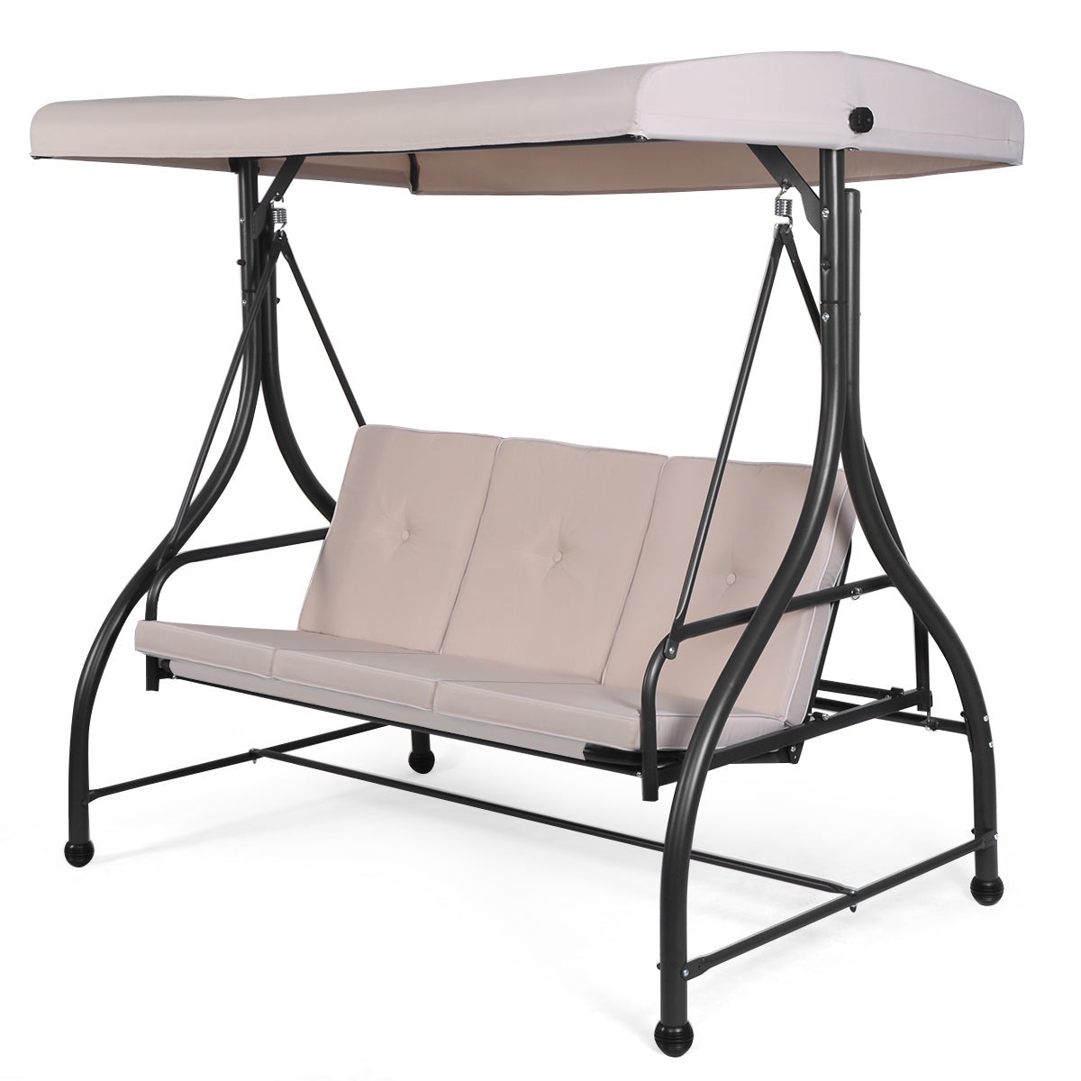 Balancelle d'extérieur convertible jardin porche avec sièges à coussins ...
