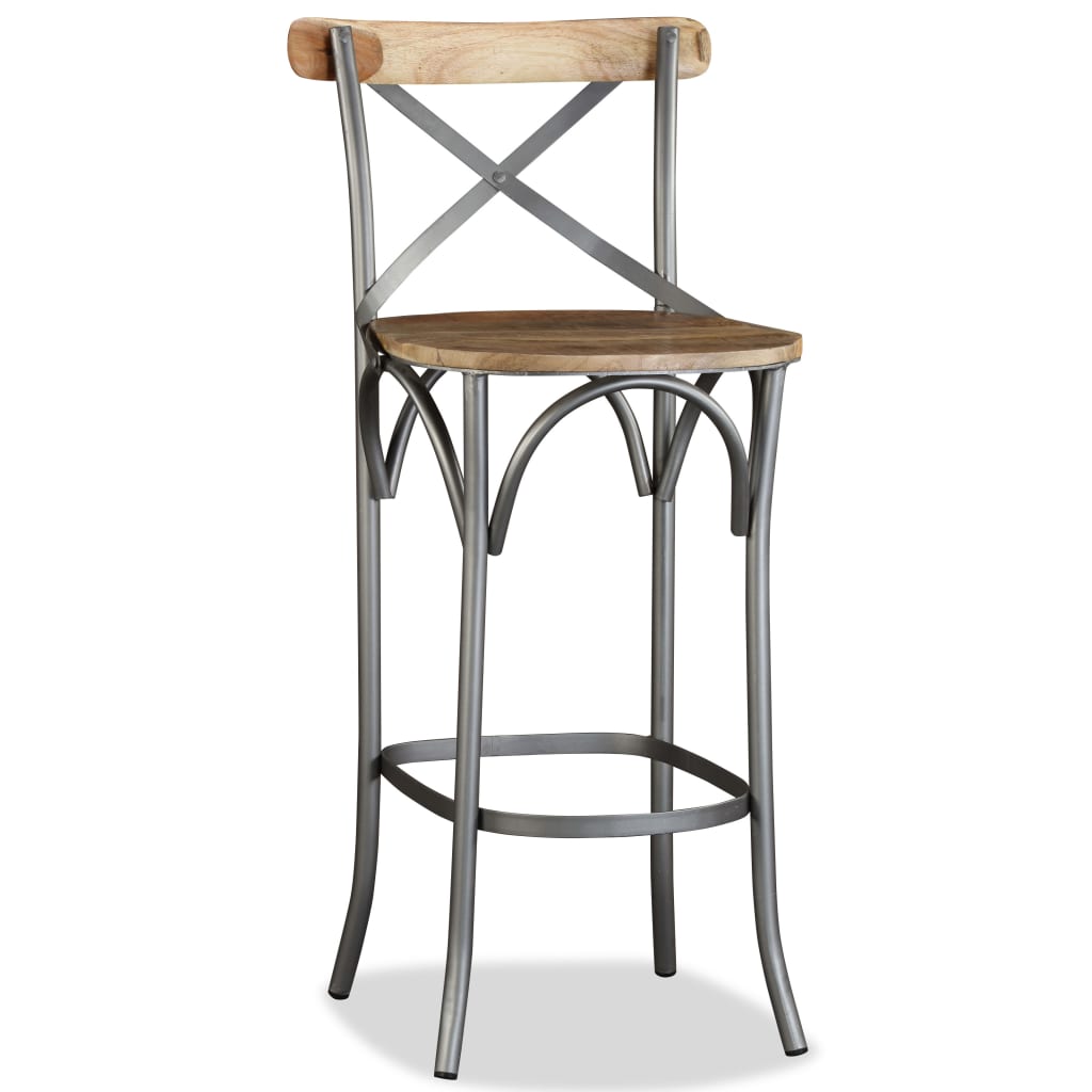 Tabouret de bar Bois de manguier massif | Leroy Merlin