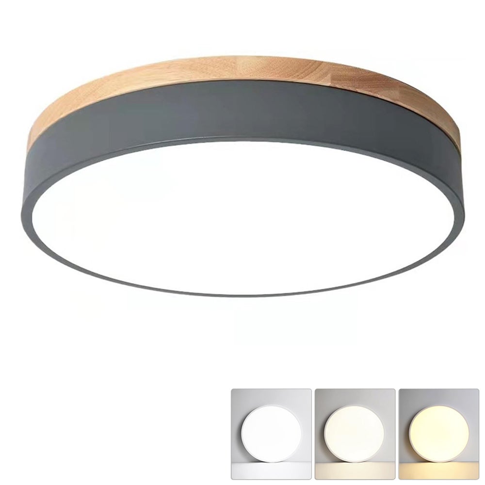 Plafonnier LED, Plafonnier Rond Moderne en Métal 36 W, 3 Températures ...