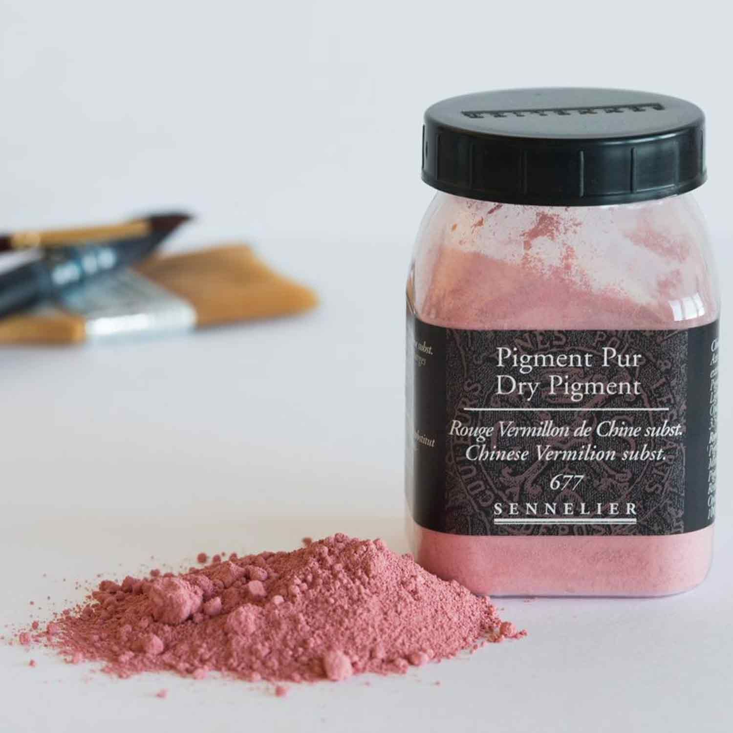 Pigment pour création de peinture - pot 100 g - Rouge vermillon de ...