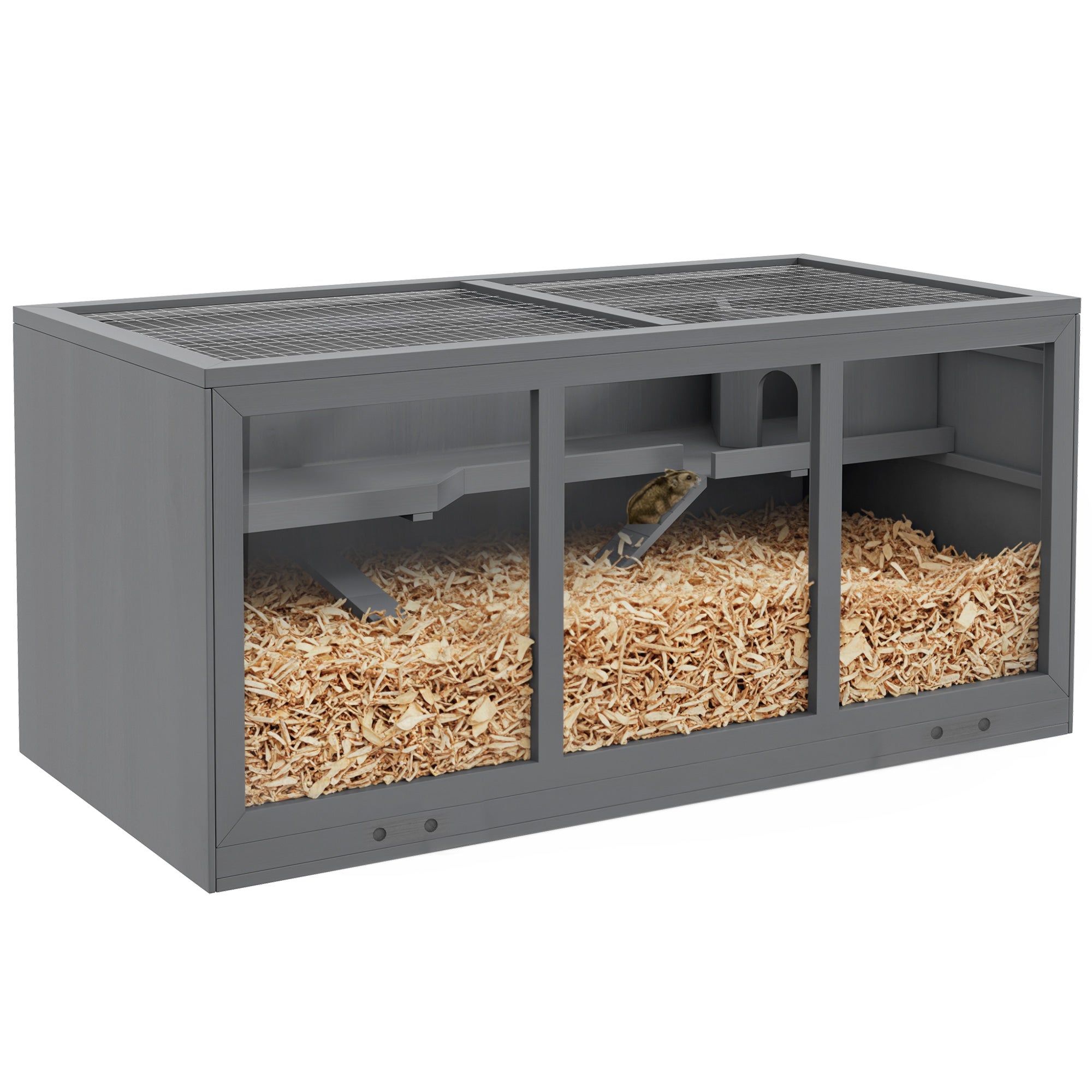 Cage hamster nain rongeurs petite boîte animaux verrouillable bois ...