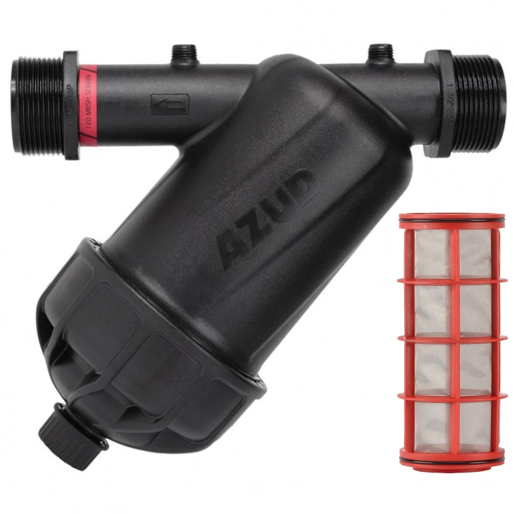 PLANTAWA Filtro de Malla 1¼" para Tuberia 40mm. Incluye Tapón de Vaciado. Riego por Goteo ...