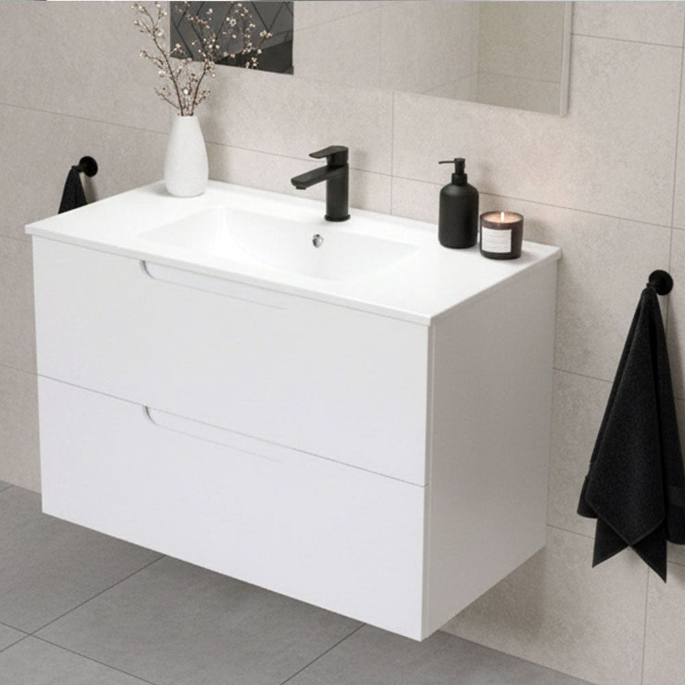 Kibath Mueble de baño con Lavabo, mod. VICTORIA 100x45 cm acabado ...