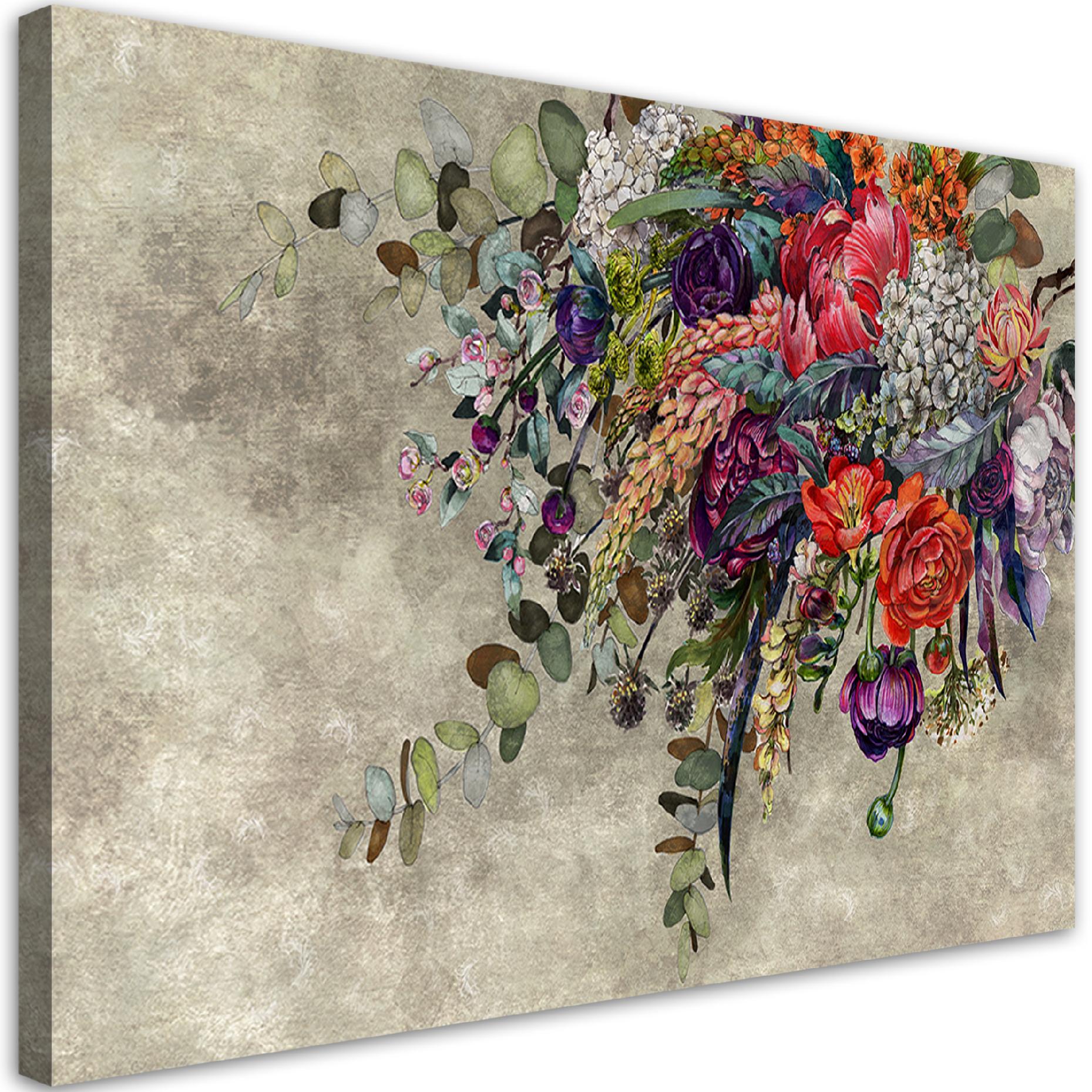 Obraz na płótnie, Bukiet kwiatów 100x70 - Leroy Merlin