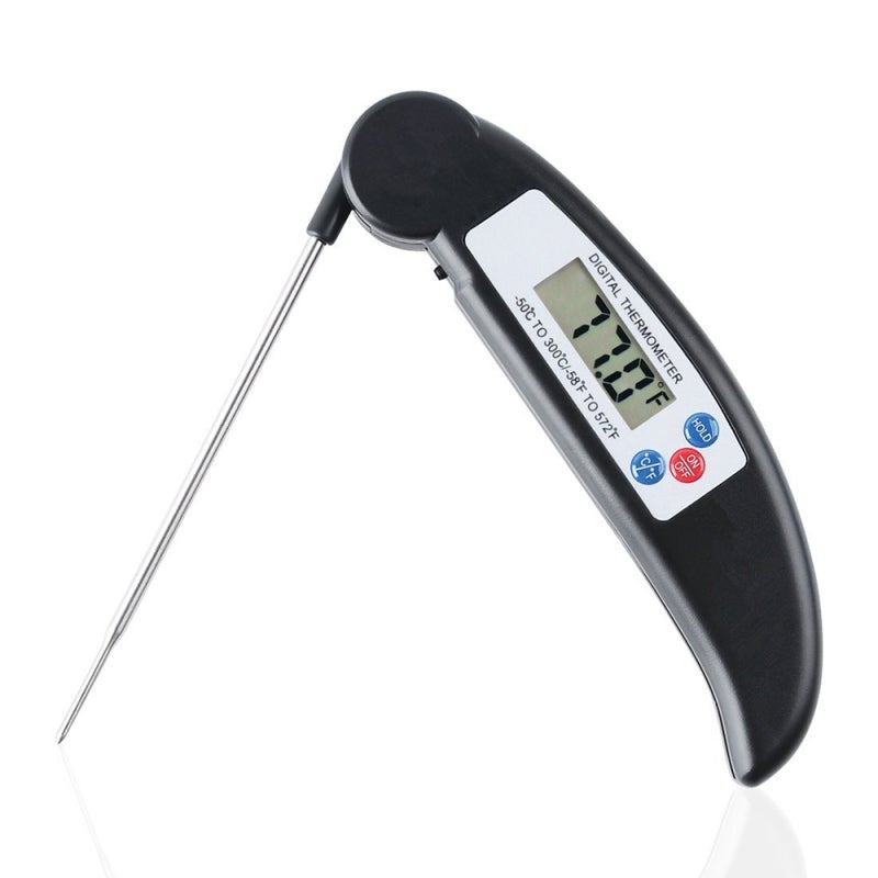 Digital Food Thermometer Foldable Probe Meat Steak BBQ Temperature ...