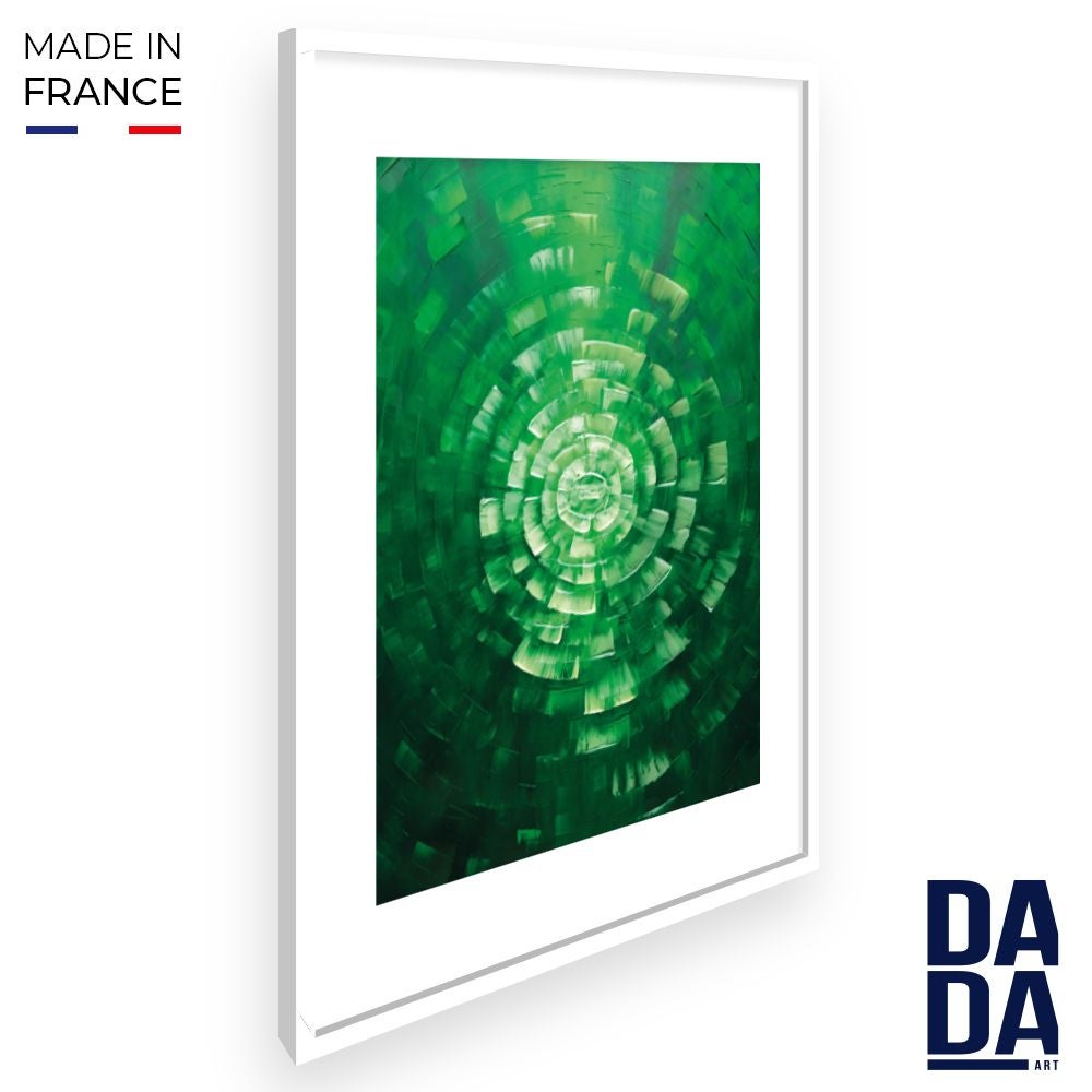 Image encadrée avec cadre BLANC / 30x40cm / Cercles éclatants / Créé et ...
