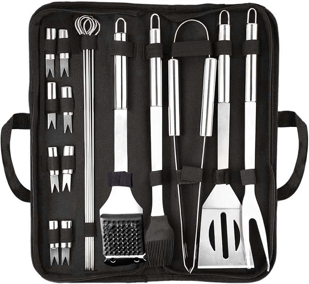 Ustensiles Barbecue,20pcs Kit Barbecue Accessoire, Acier Inoxydable ...