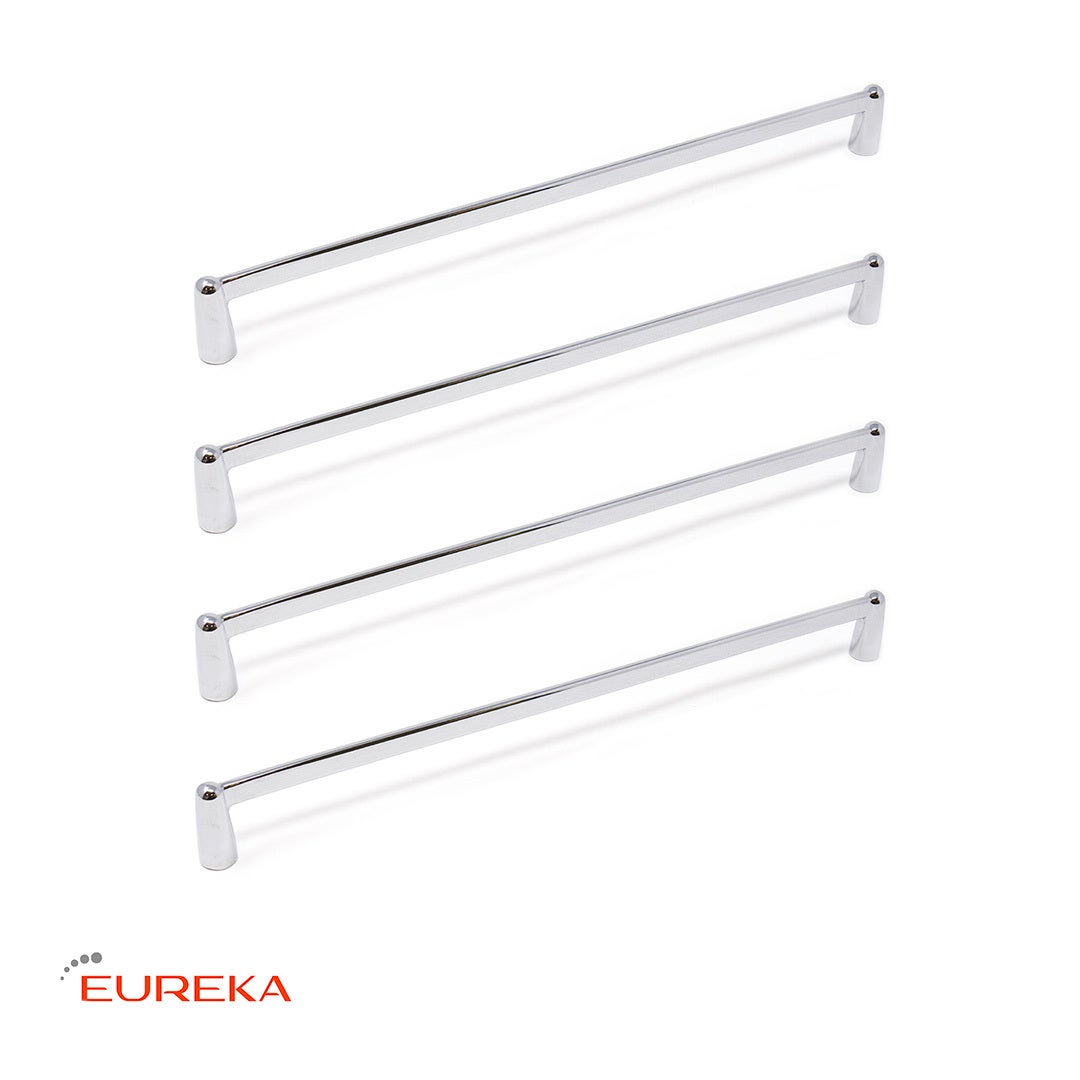 Lot de 4 poignées de meuble Milano Zamak Chromé, entraxe 320mm, vis ...