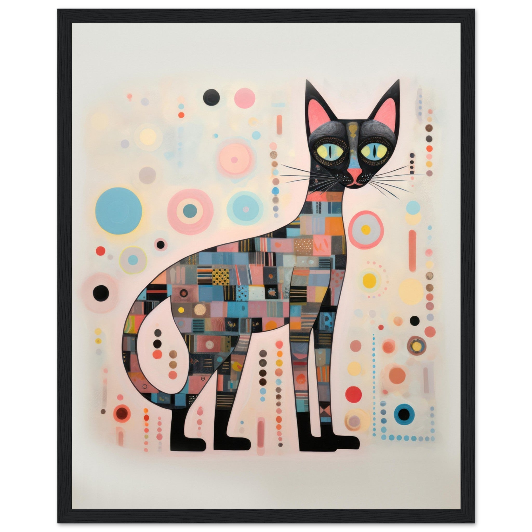 Lámina decorativa para enmarcar CUADRO GATO CUBISTA 70x100 cm | Leroy ...