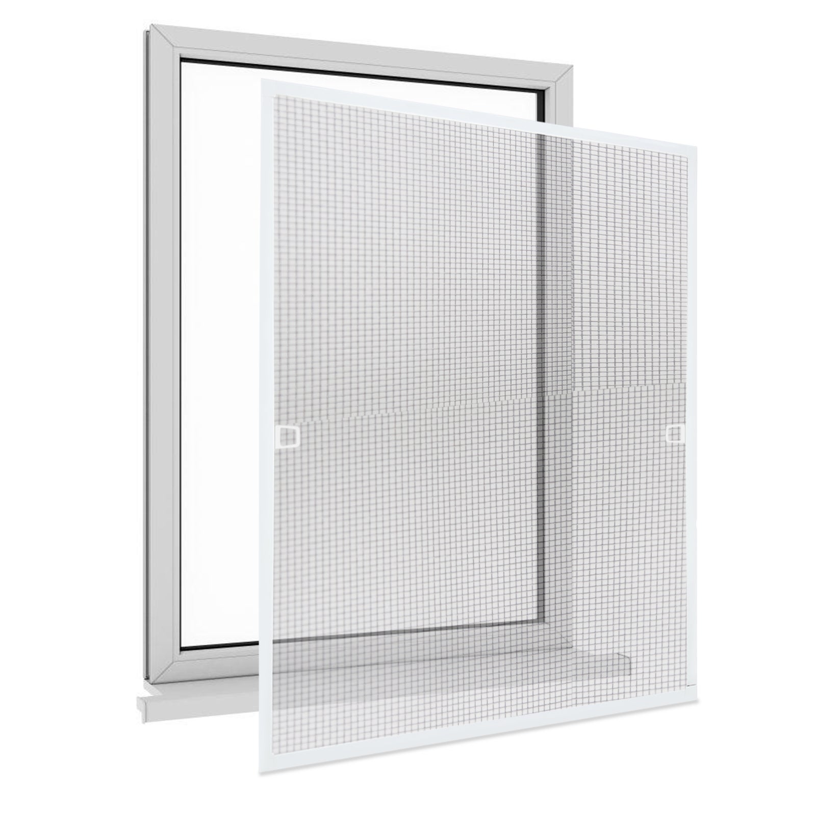Moustiquaire fenêtre 80x100CM Blanc moustiquaire cadre aluminium ...
