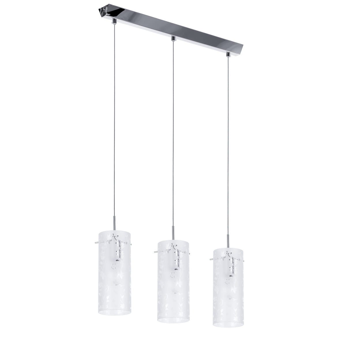 Suspension moderne Naolin Chrome, blanc 3 ampoules | Leroy Merlin