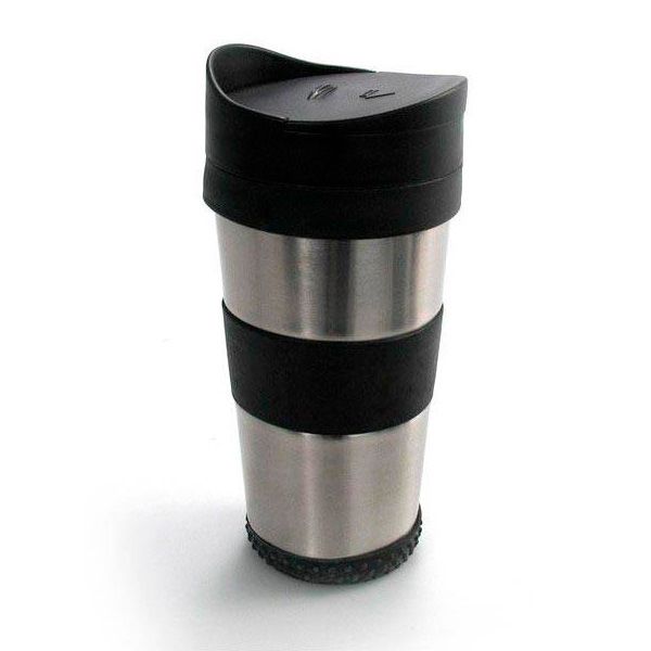 Vaso Mug PalmoaPalmo 400 mL: acero inoxidable, tapa antigoteo, banda ...