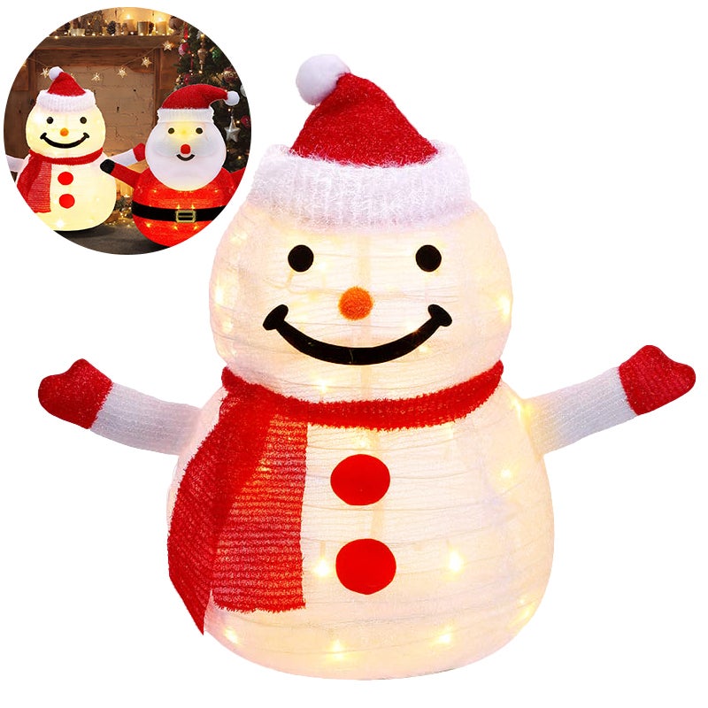 Decoraciones navideñas iluminadas para exteriores, muñeco de nieve ...