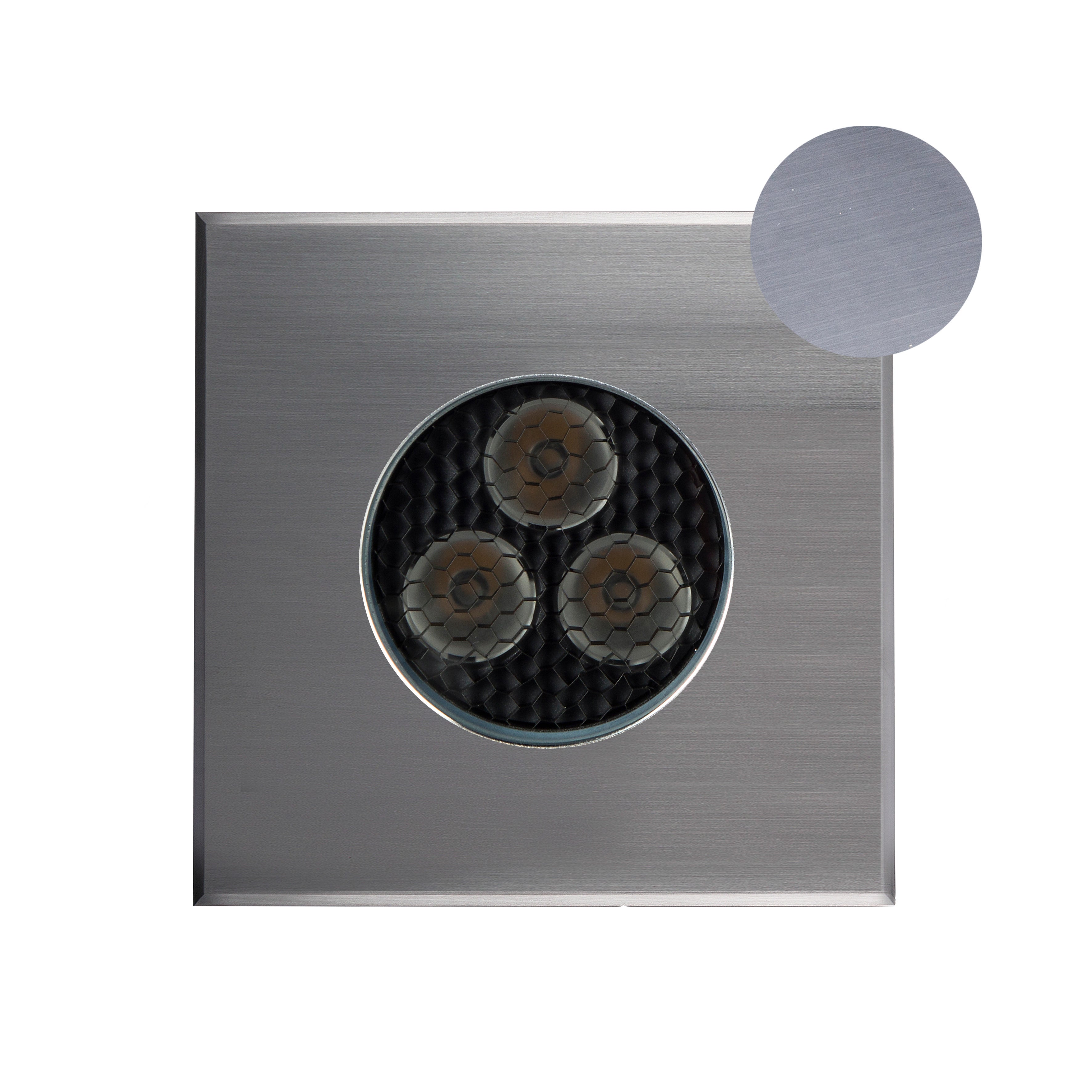 Encastré de sol extérieur ZEPH 2 24V carré anthracite 4000K 368lm 3x2W ...