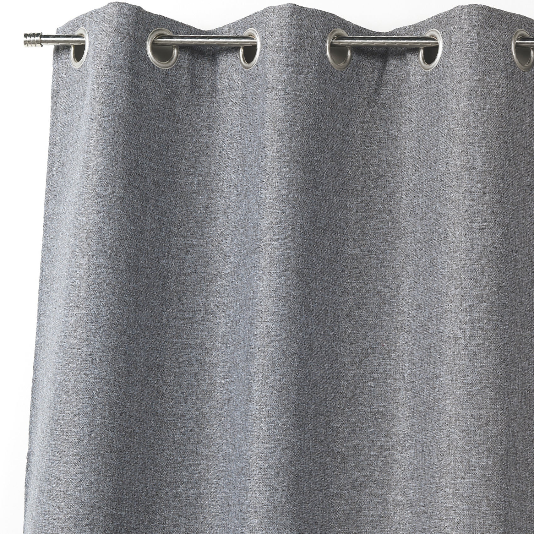 Rideau d'ameublement 100 % occultant uni doublé - Gris clair - 140x260 ...