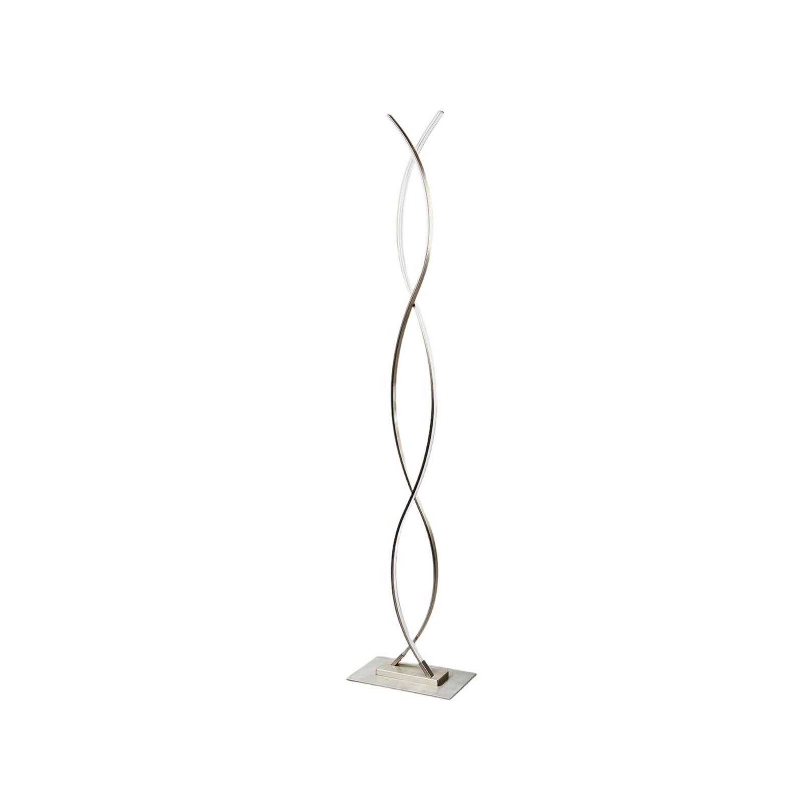 Lindby Lampadaire LED Bobi, de forme galbée, Lampadaire Sur Pied, Lampe ...