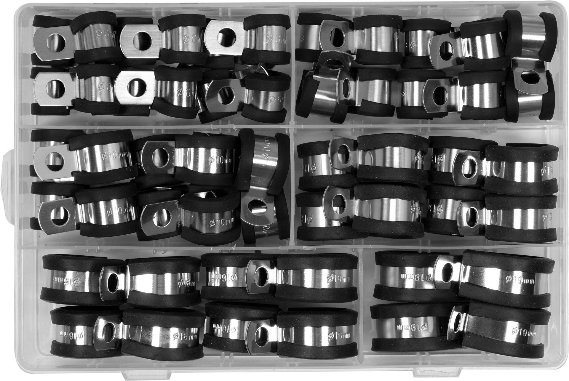 ASSORTIMENT DE 52 COLLIERS DE SERRAGE ET DE FIXATION INOX AVEC BANDE ...