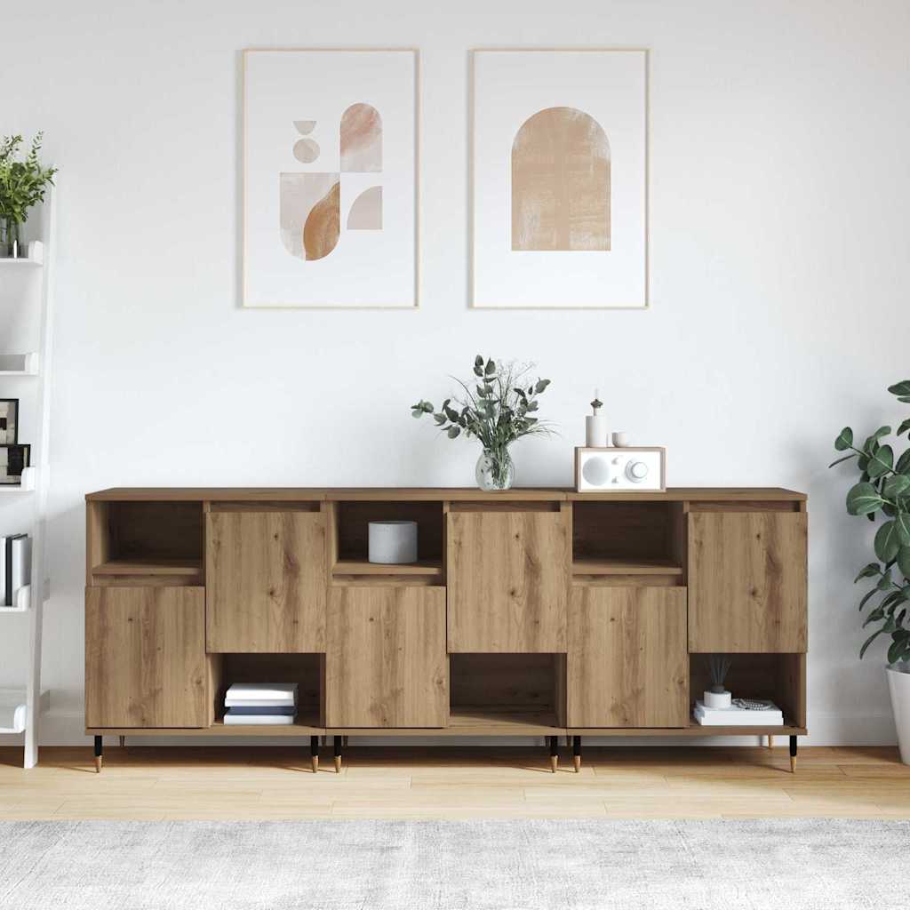Buffets 3 pcs chêne artisanal 180 x 35 x 70 cm | Leroy Merlin