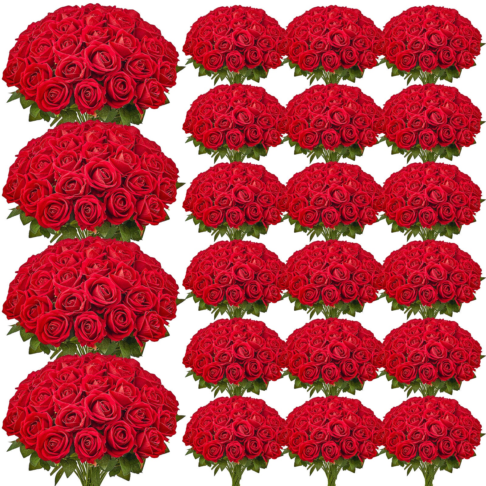 VEVOR Rose Artificielle Lot de 500 Fleurs Artificielles 508 mm Bouquets ...