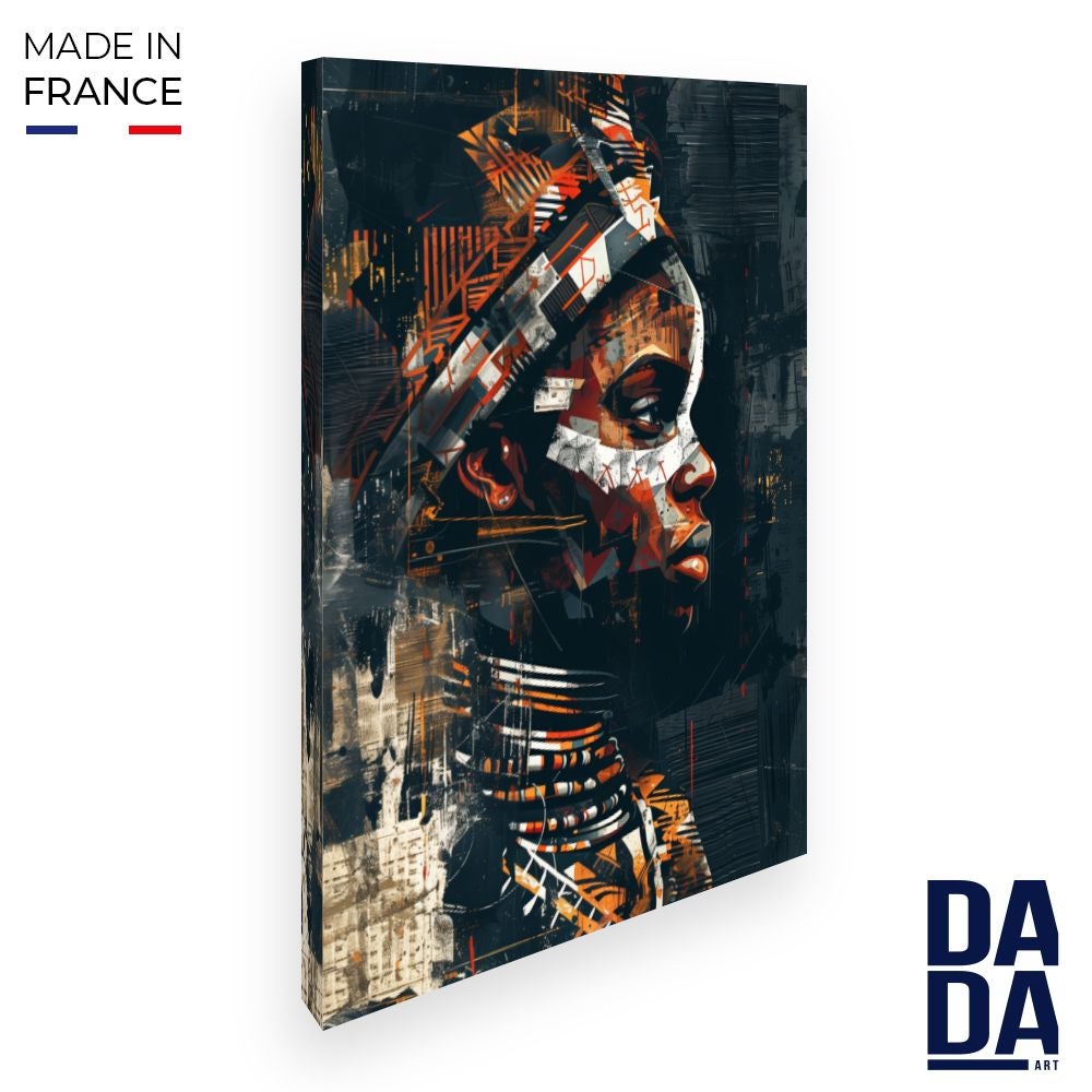 Toile murale Portrait graphique vibrant / 100x140cm / Fabriqué en ...