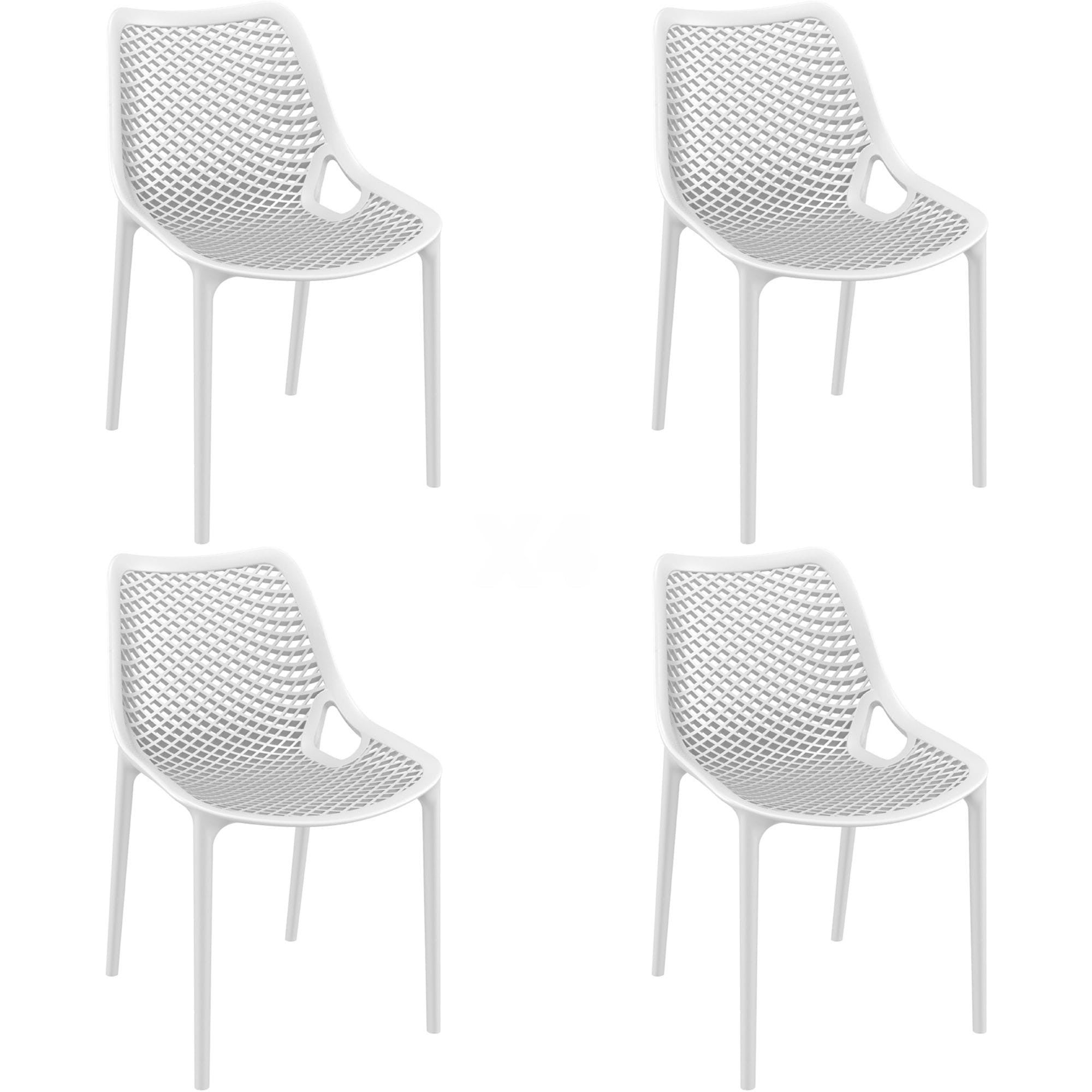 Garbar GRID Set 4 Silla Interior, Exterior Blanco | Leroy Merlin