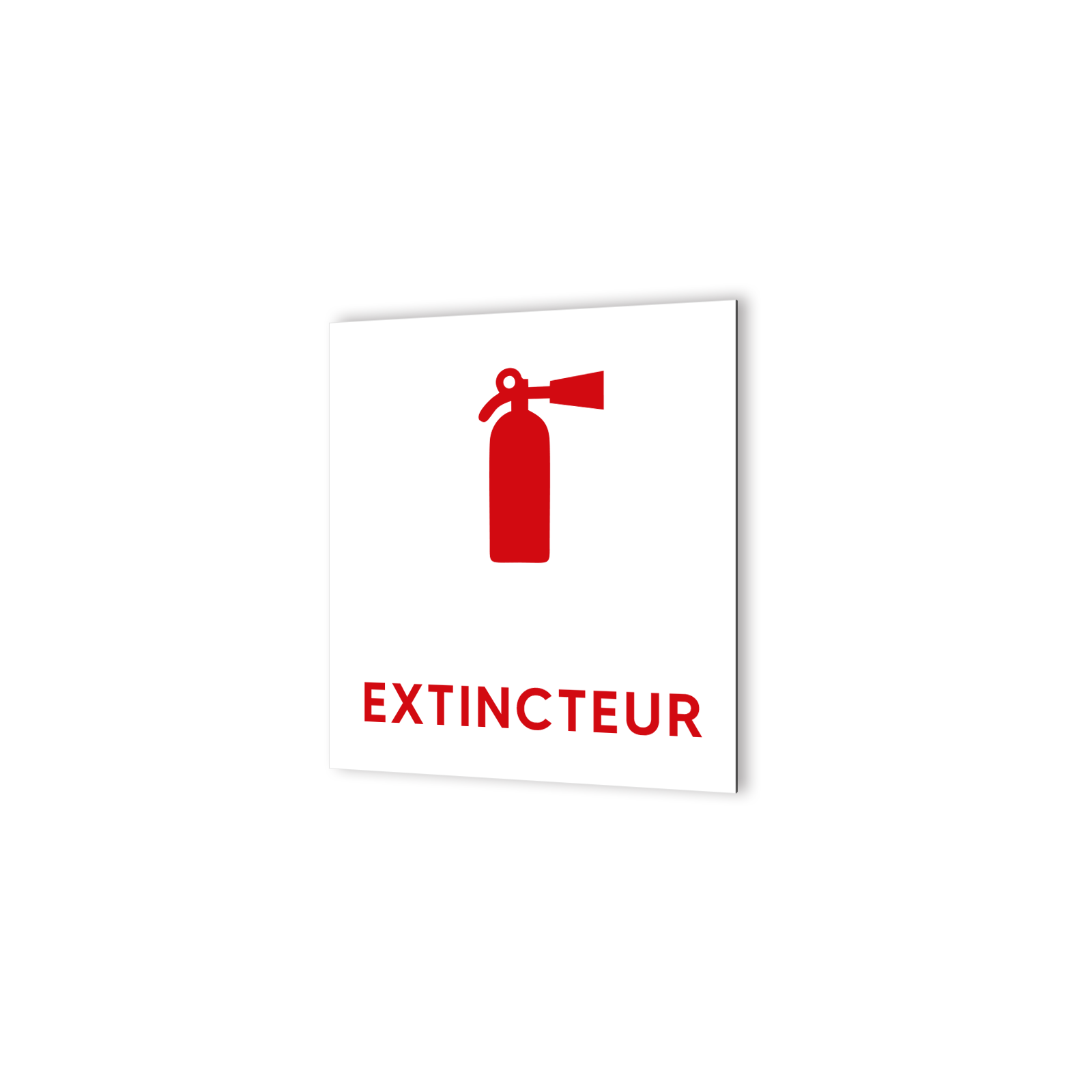 Pictogramme Extincteur - Panneau signalétique Dibond aluminium - Blanc ...