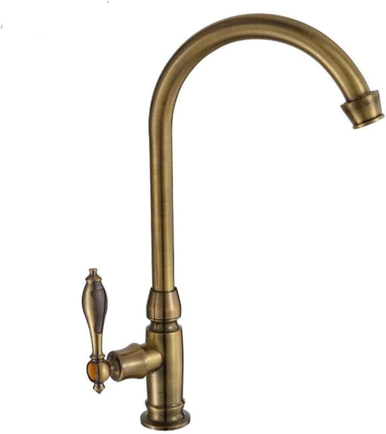 Robinet d'eau froide simple en laiton antique, robinet d'évier de ...