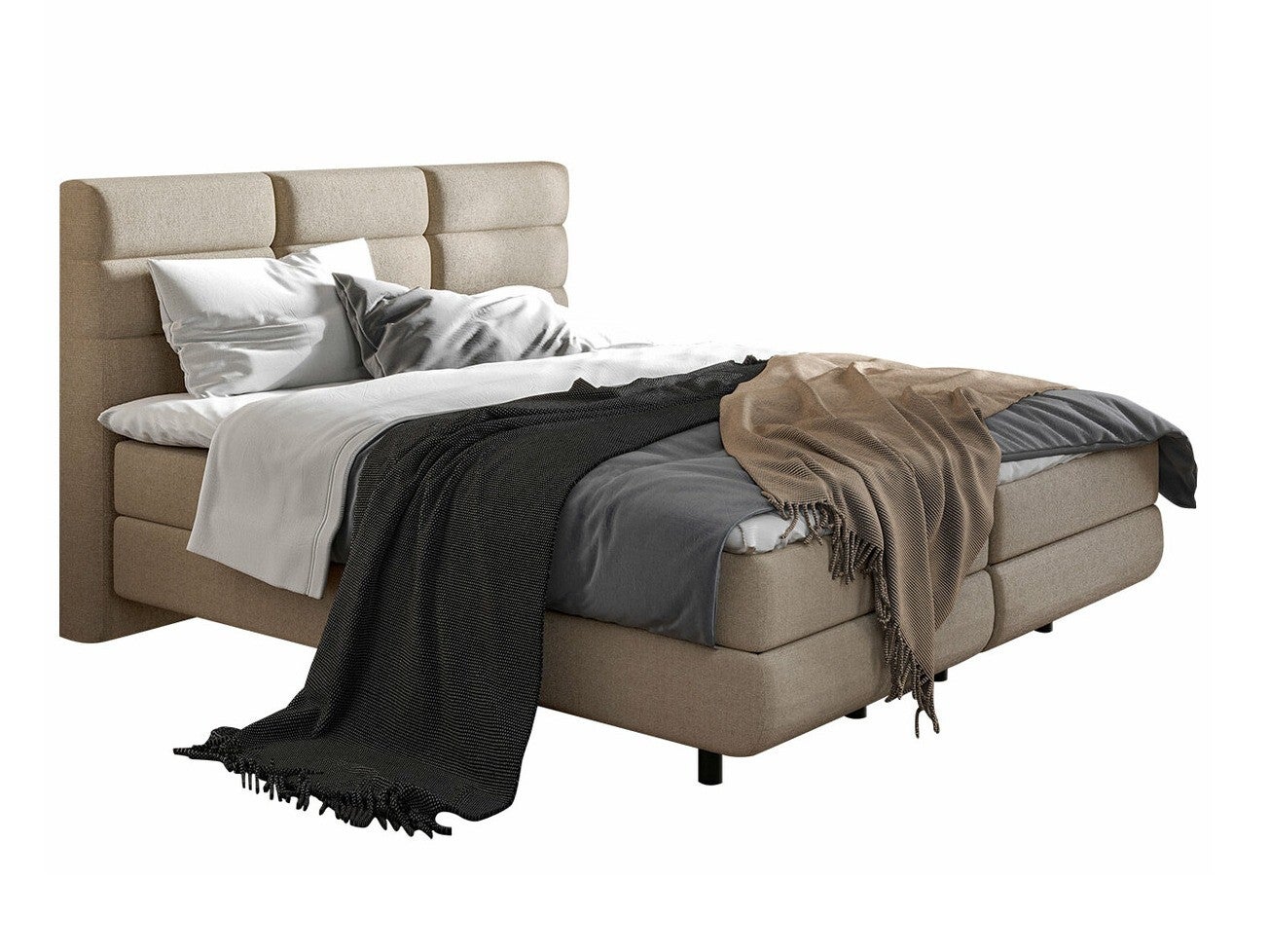 Letto continentale Beloit 110, Continentale, Doppio, Nocciola, 140x200 ...