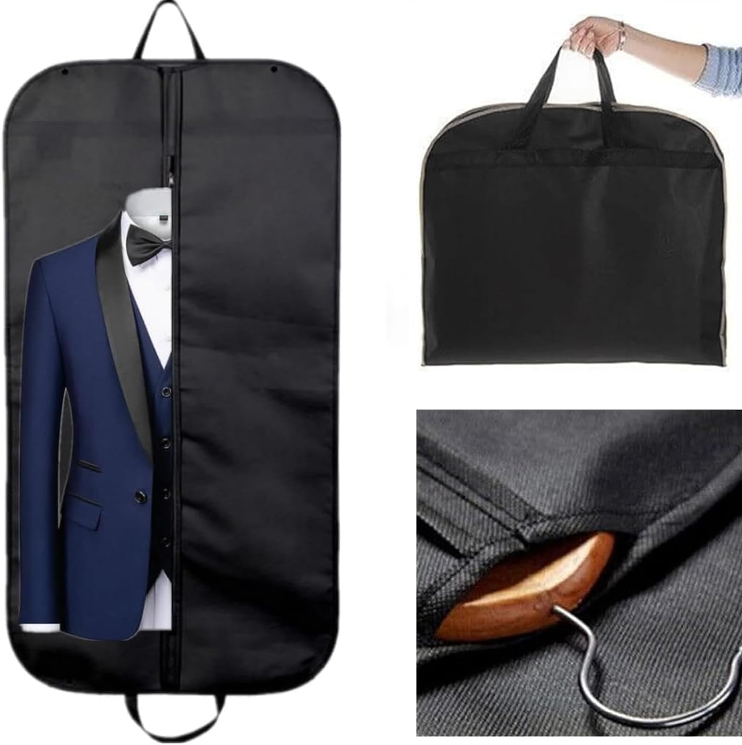 Funda para traje, funda reutilizable con cremallera para ropa, funda ...