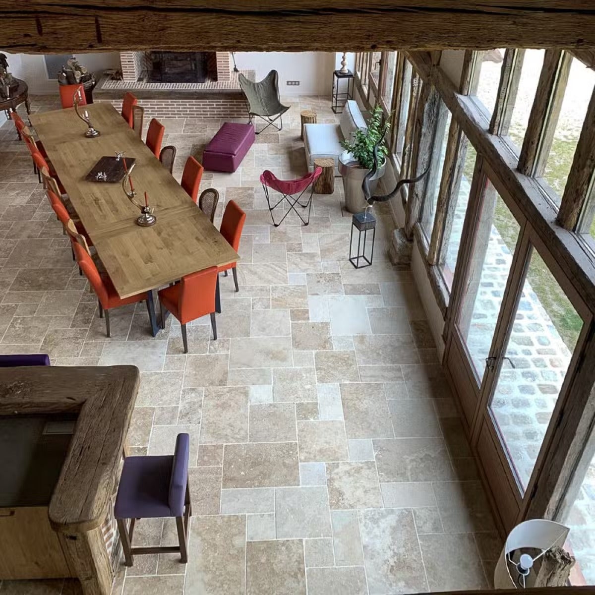 Travertin pierre naturelle mur/sol premier choix mix PREMIUM 61 x 40 ...