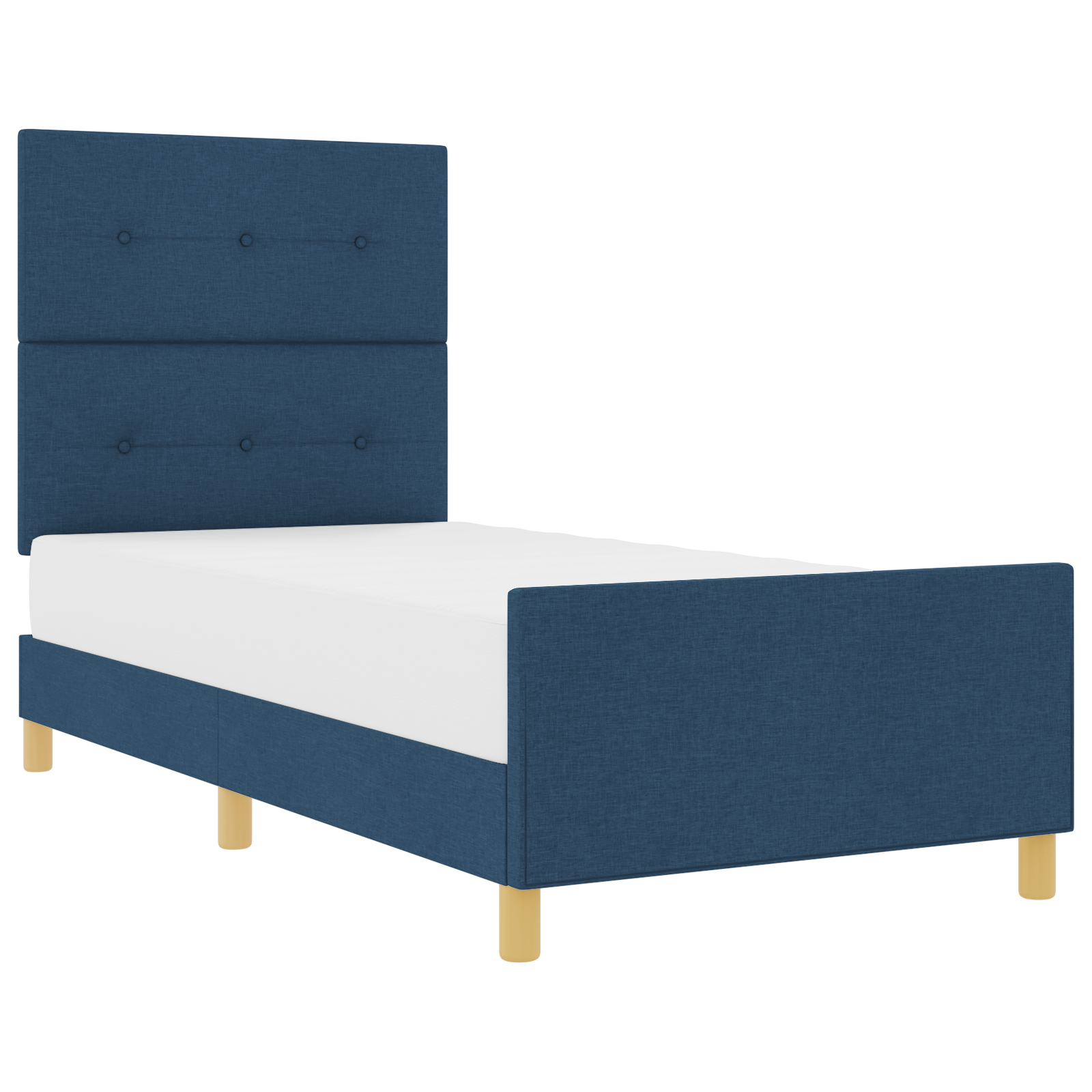 Cama individual | Cama para adultos | Marco de Cama Azul 100x200 cm ...