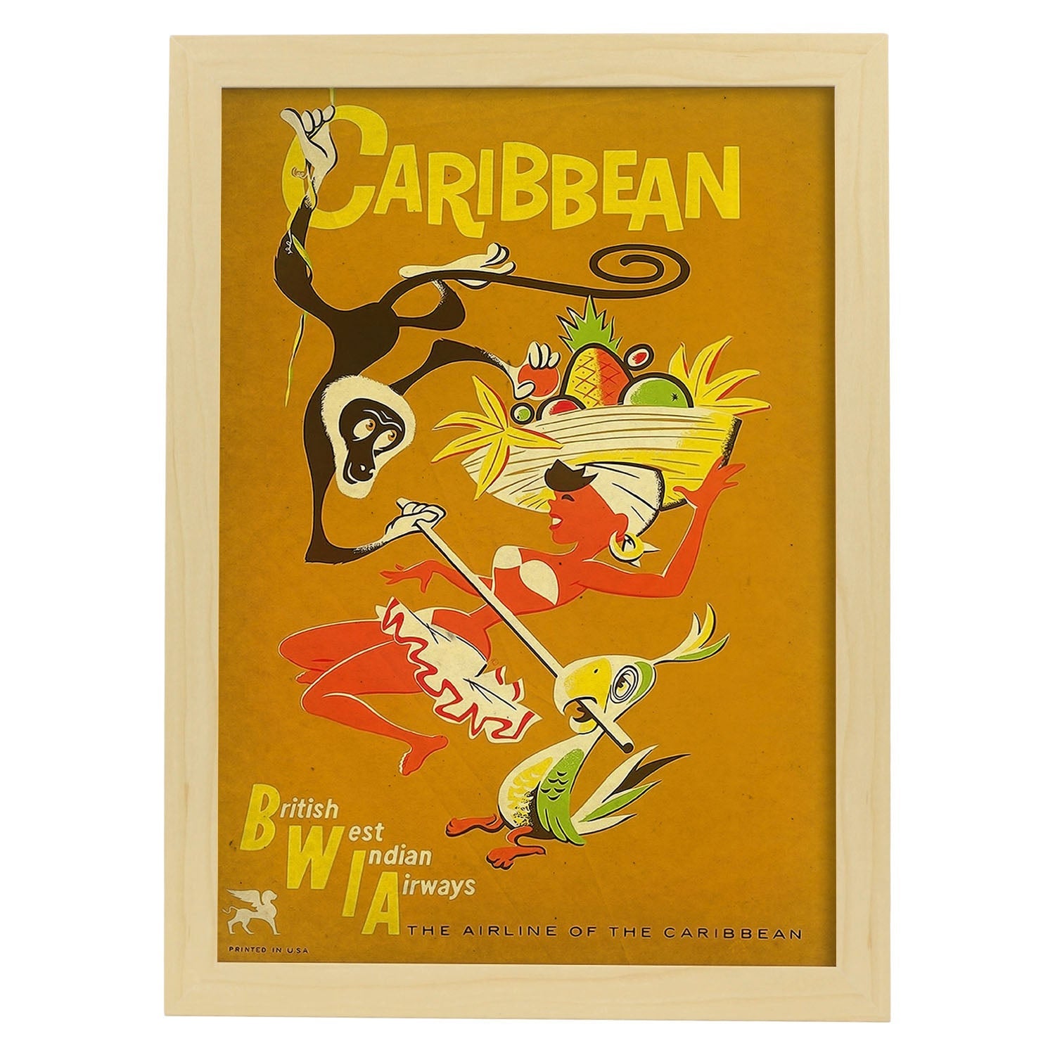 Vintage Visitant Les Caraïbes. Avec Des Images Publicitaires Vintage Et ...