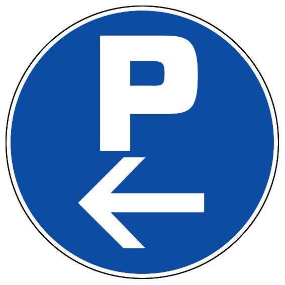 Novap, parcheggio. Segnale di freccia sinistra rigido 300 mm 300 mm di ...