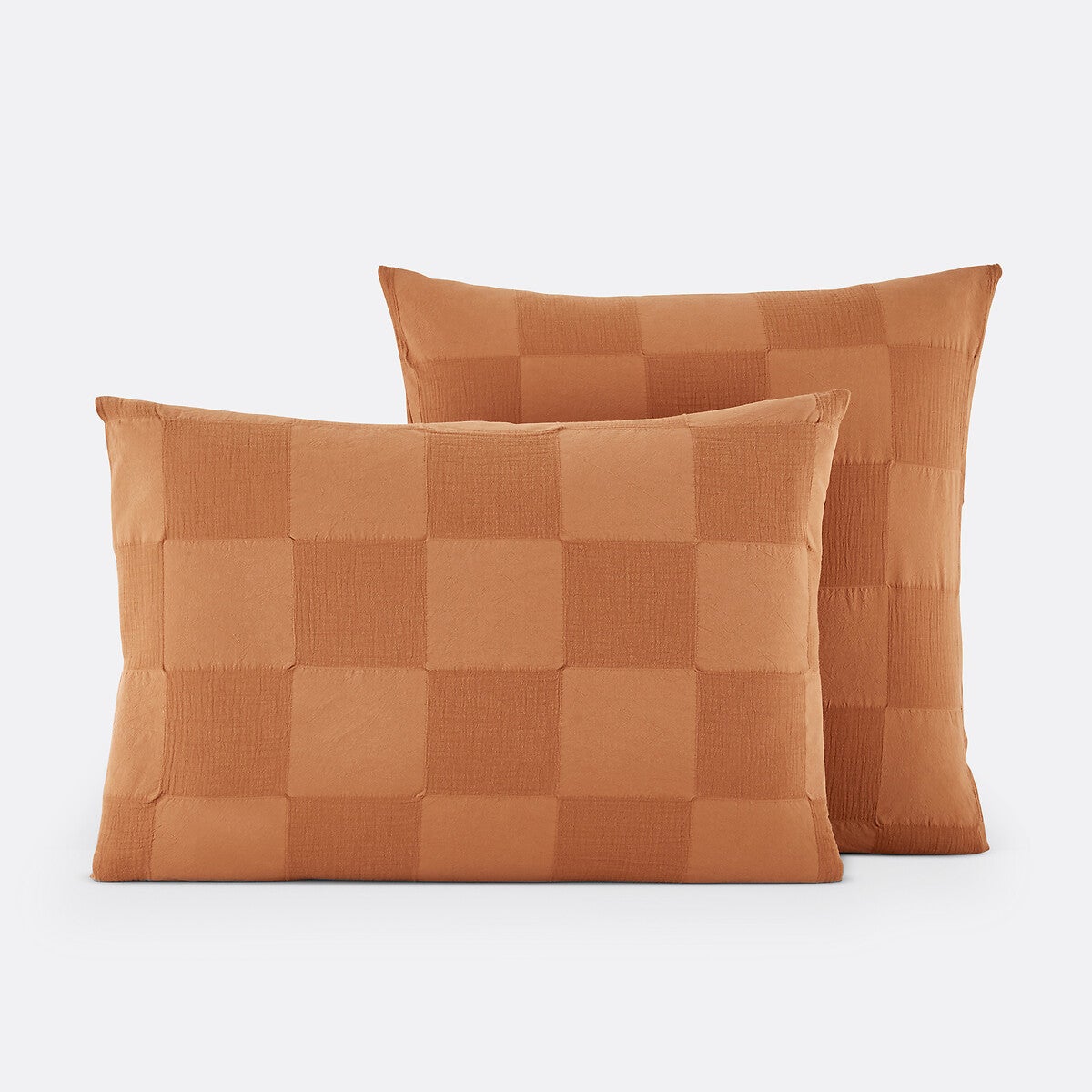 Taie d'oreiller coton et gaze de coton, Agathe - Caramel - 63 x 63 cm ...