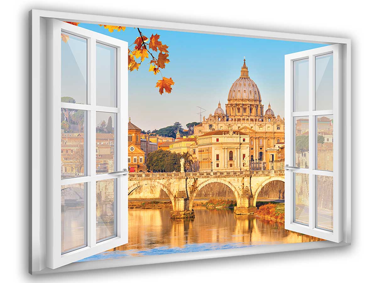 Quadro finestra decorata Basilica di San Pietro Roma - Made in France ...
