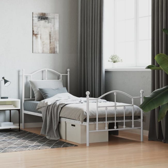 Maison Exclusive - Cadre de lit métal sans matelas avec pied de lit ... Maison Exclusive - Cadre de lit métal sans matelas avec pied de lit ...