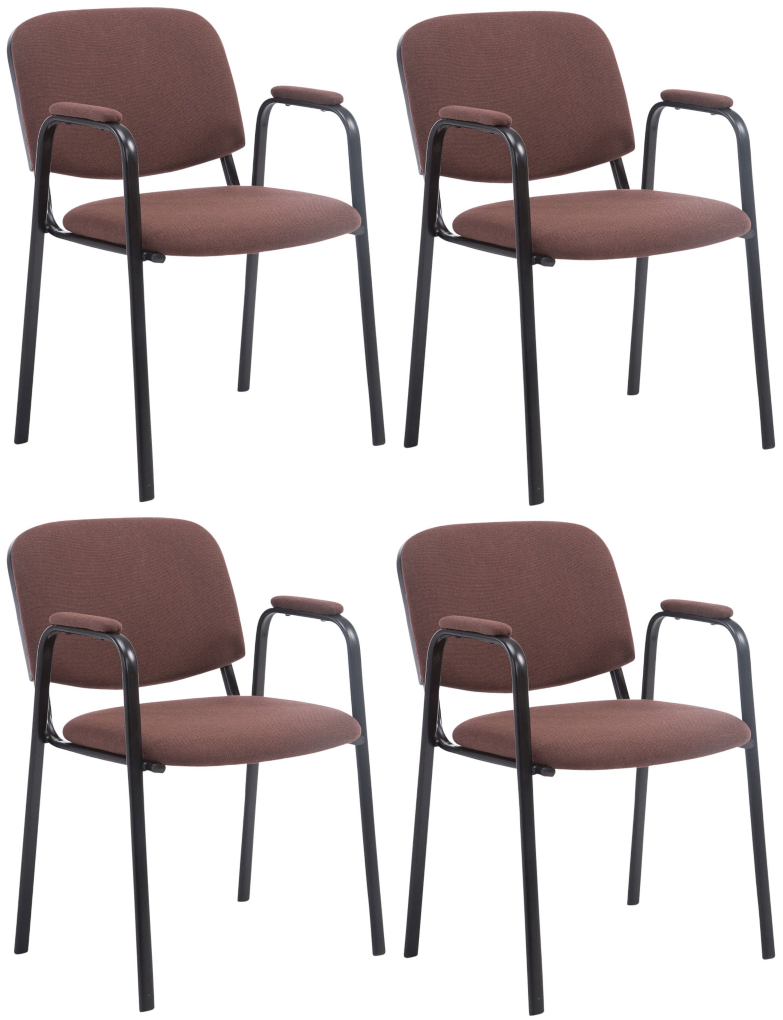 Set de 4 sillas de Confidente Ken Pro en Tela Marrón | Leroy Merlin