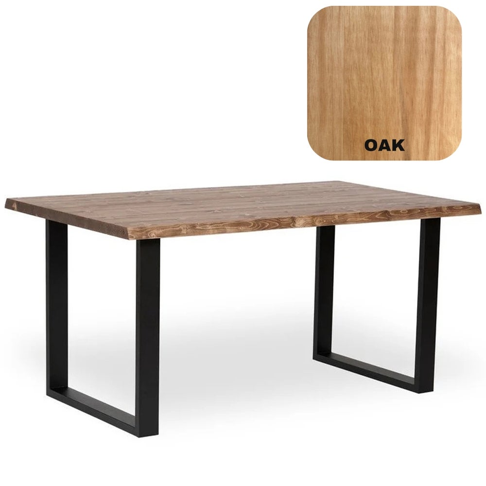 RAW WOOD® Table à manger | Modèle Gassan | Finition Oak | 160x75x80cm ...